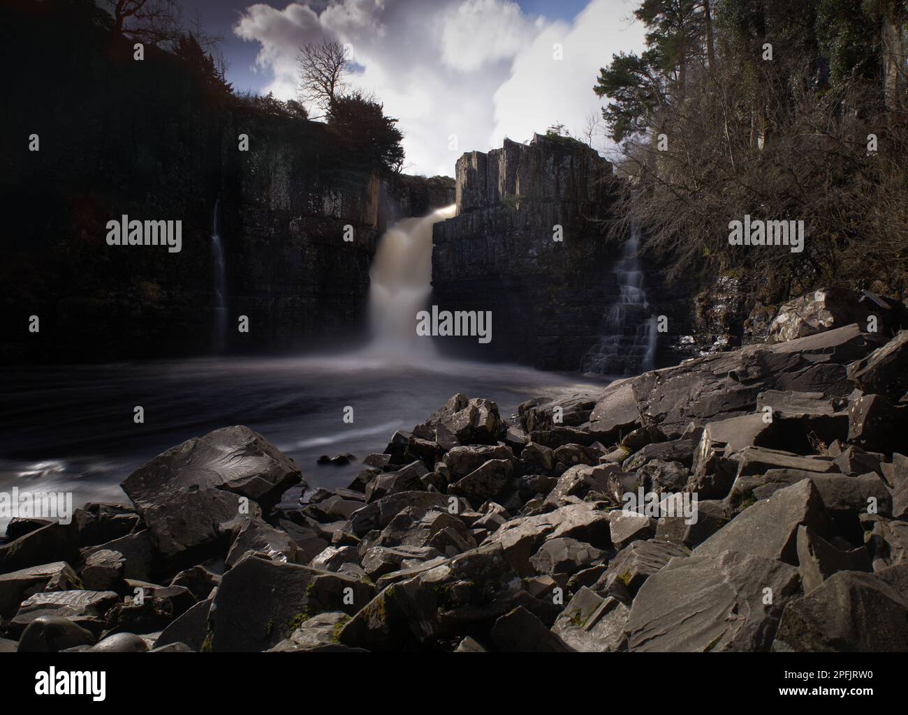 High Force waterfall in Middleton in Teesdale, Durham UK Stock Photo ...
