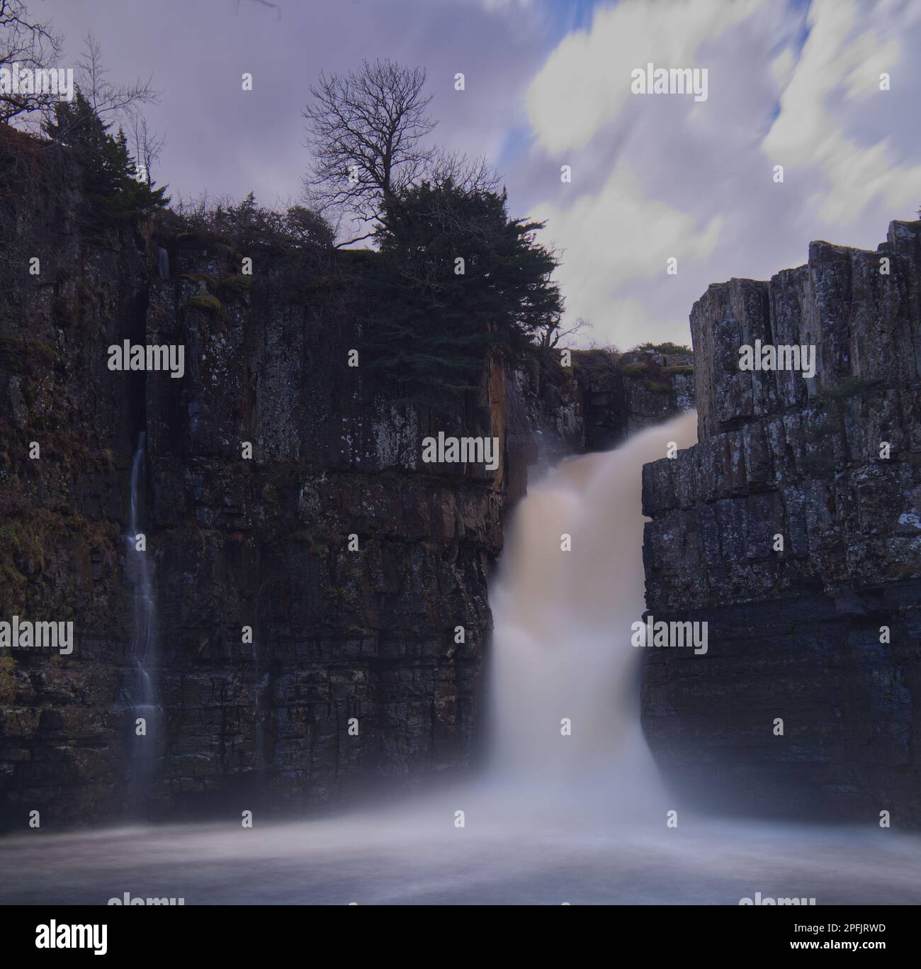 High Force waterfall in Middleton in Teesdale, Durham UK Stock Photo ...