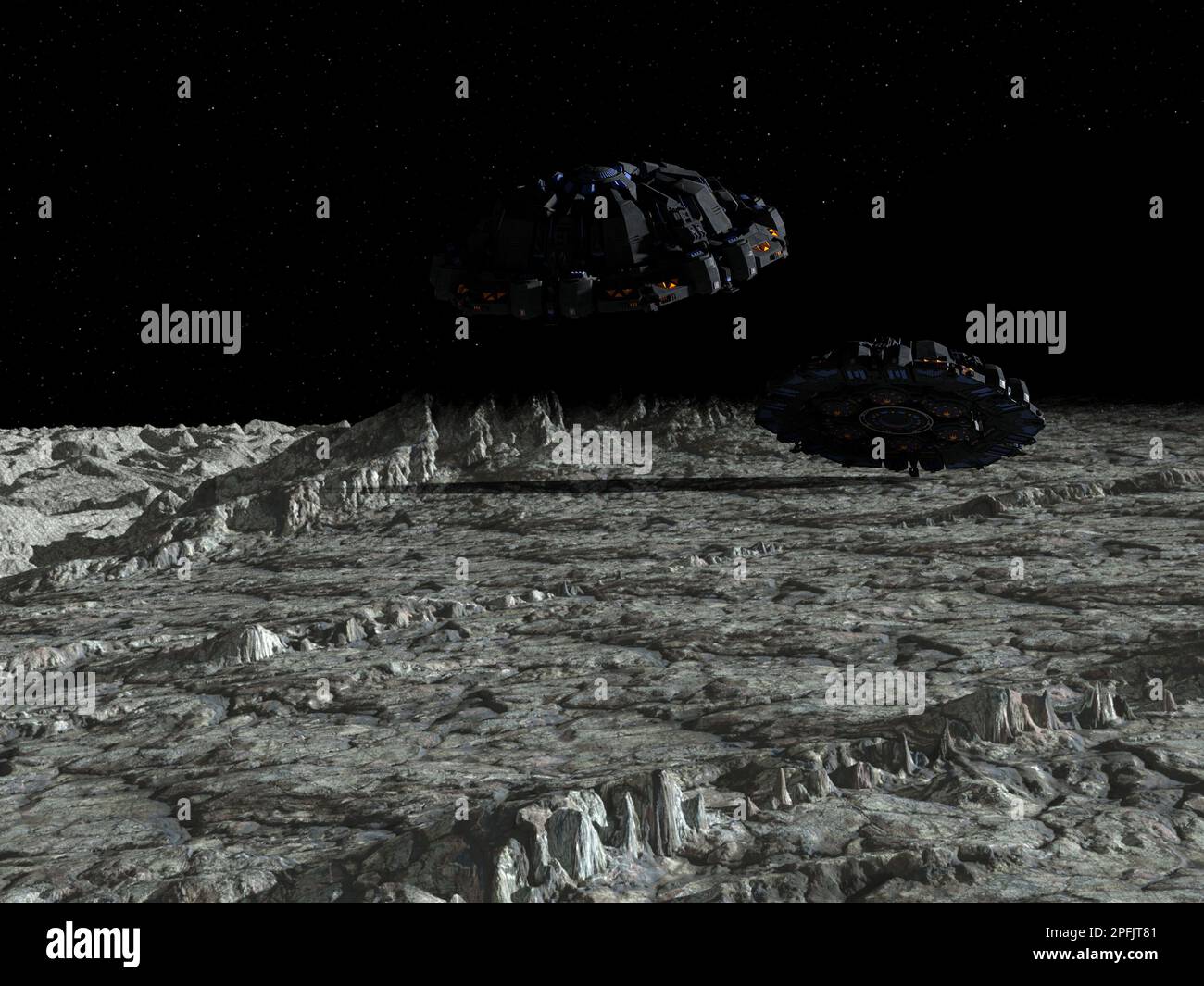 Ufo above planet surface hi-res stock photography and images - Alamy