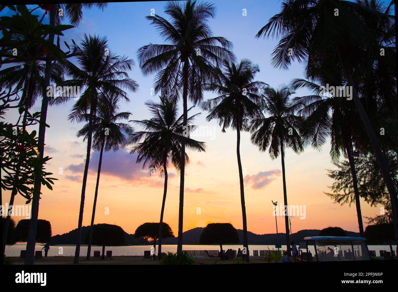 Malaysia, Langkawi, Pantai Cenang, Cenang Beach, sunset Stock Photo - Alamy