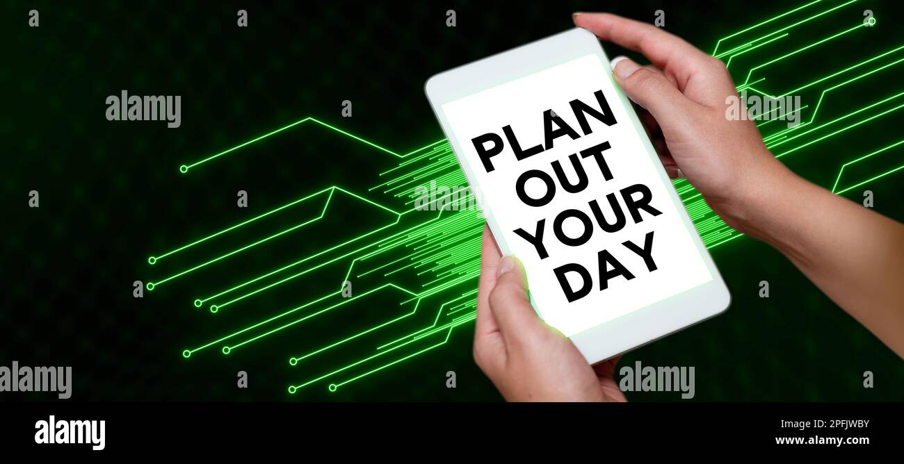 Conceptual display Plan Out Your Day. Word for Make an schedule of ...
