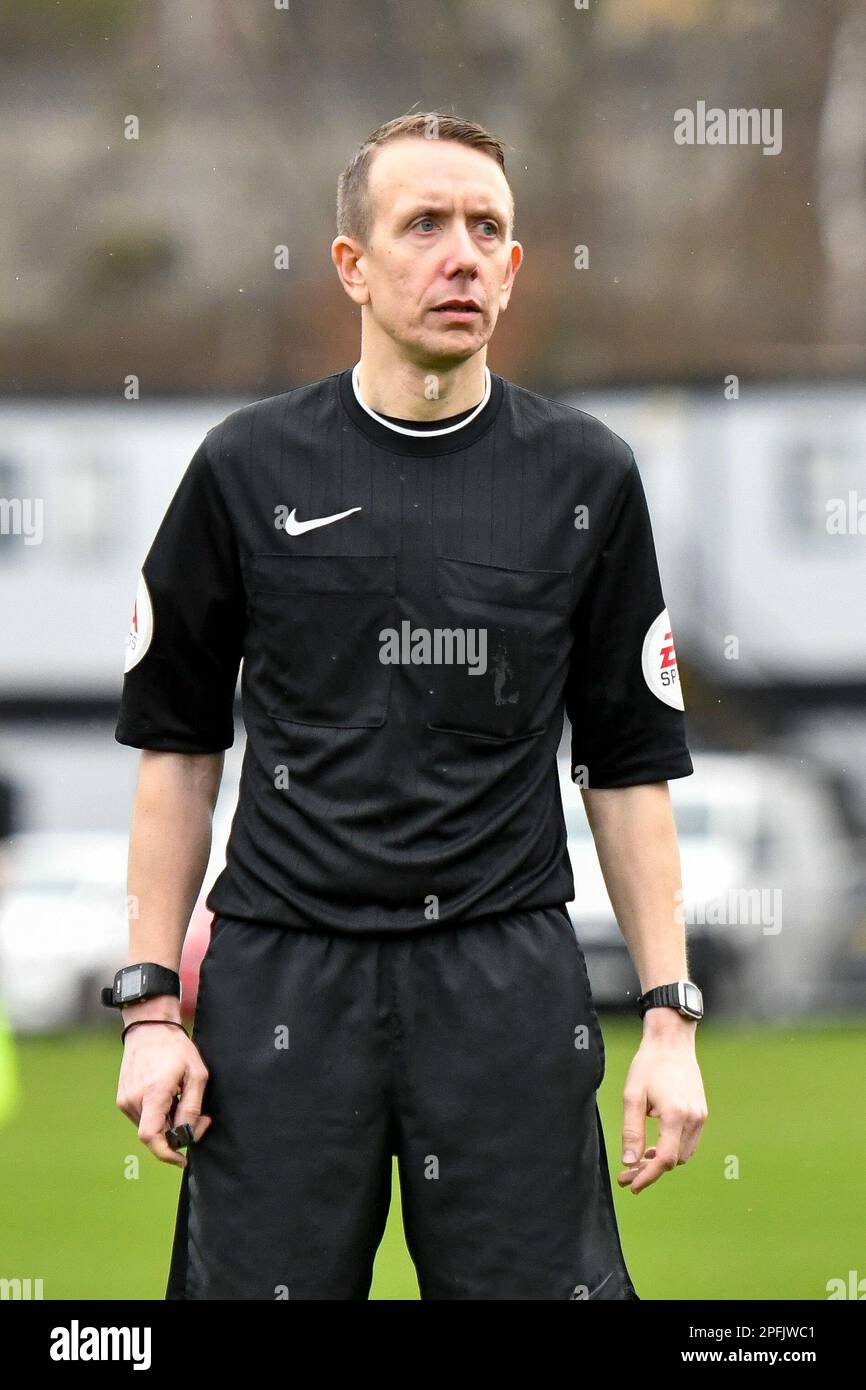 Swansea, Wales. 17 March 2023. Match Referee Neil Pratt during the ...