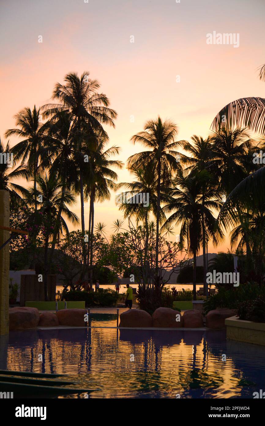Malaysia, Langkawi, Pantai Cenang, Cenang Beach, sunset Stock Photo - Alamy