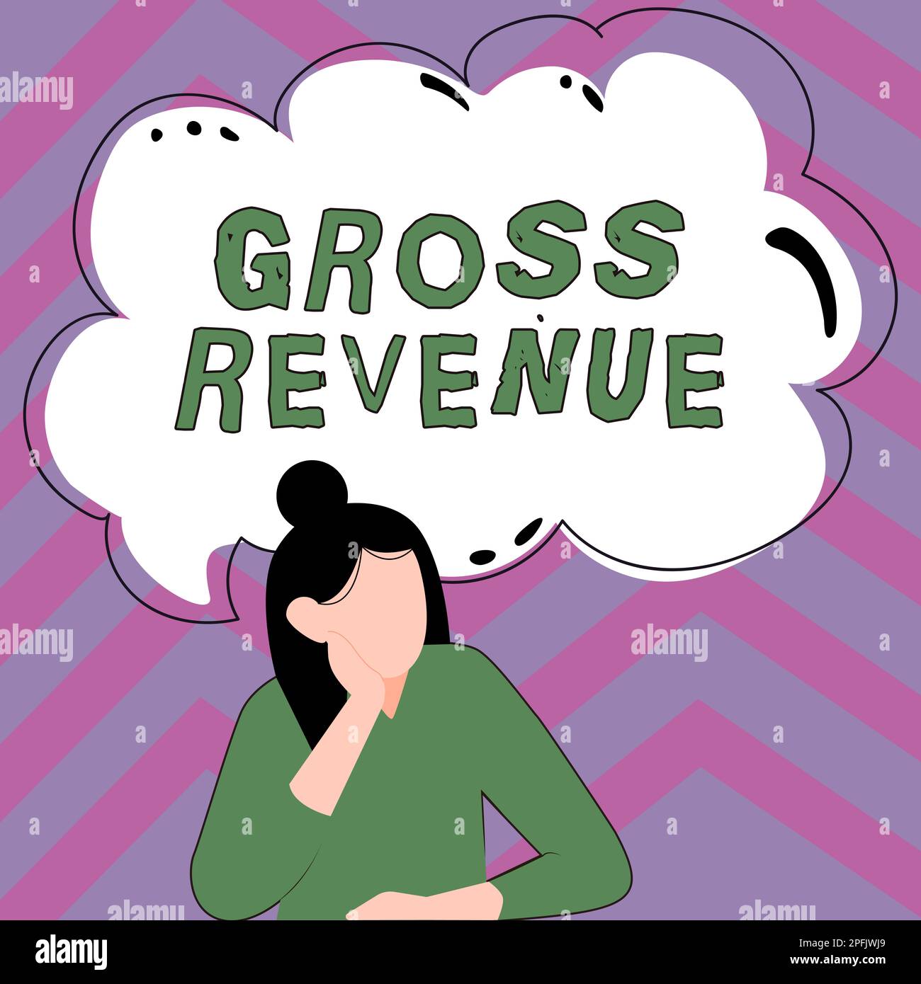 Sign displaying Gross Revenue. Concept meaning total value of ...