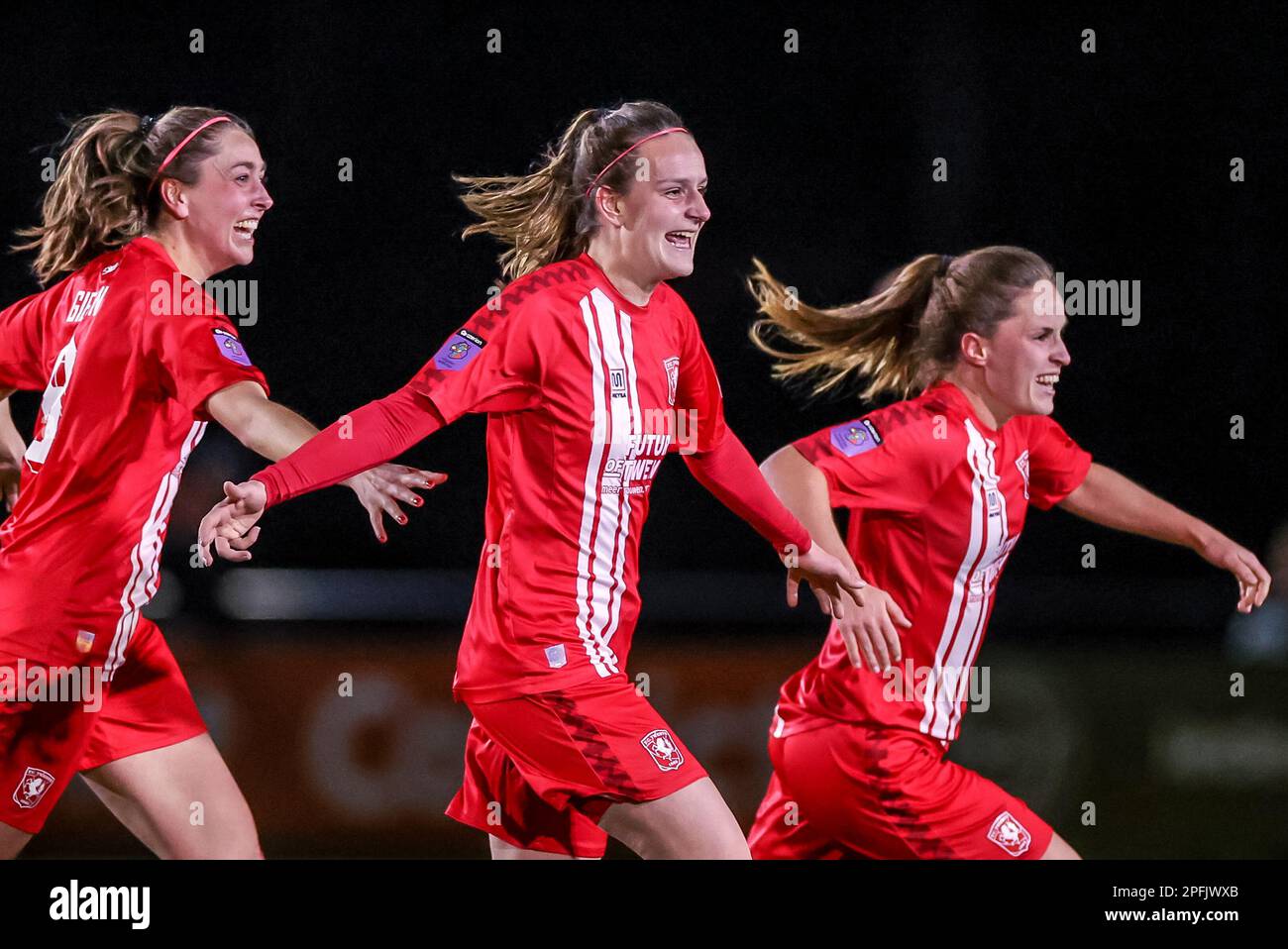 ENSCHEDE, NETHERLANDS - MARCH 17: Bente Jansen of FC Twente celebrates ...