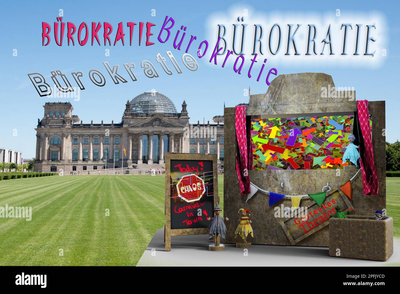 Symbolic image, federal German bureaucracy, inefficiently ponderous ...