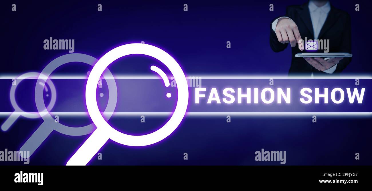 Conceptual display Fashion Show. Business approach exibition that ...
