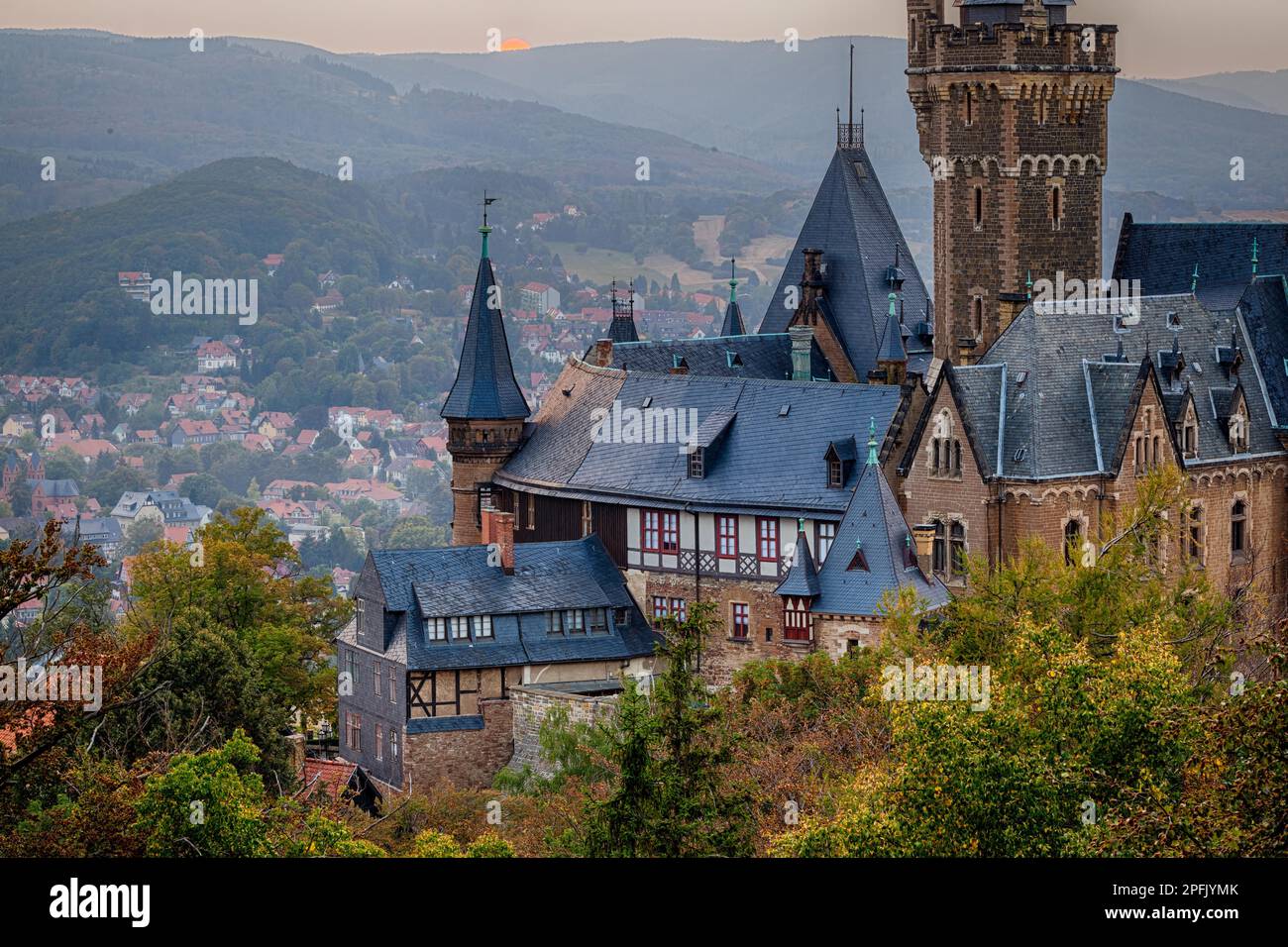 View of Wernigerode Harz Castle Stock Photo - Alamy