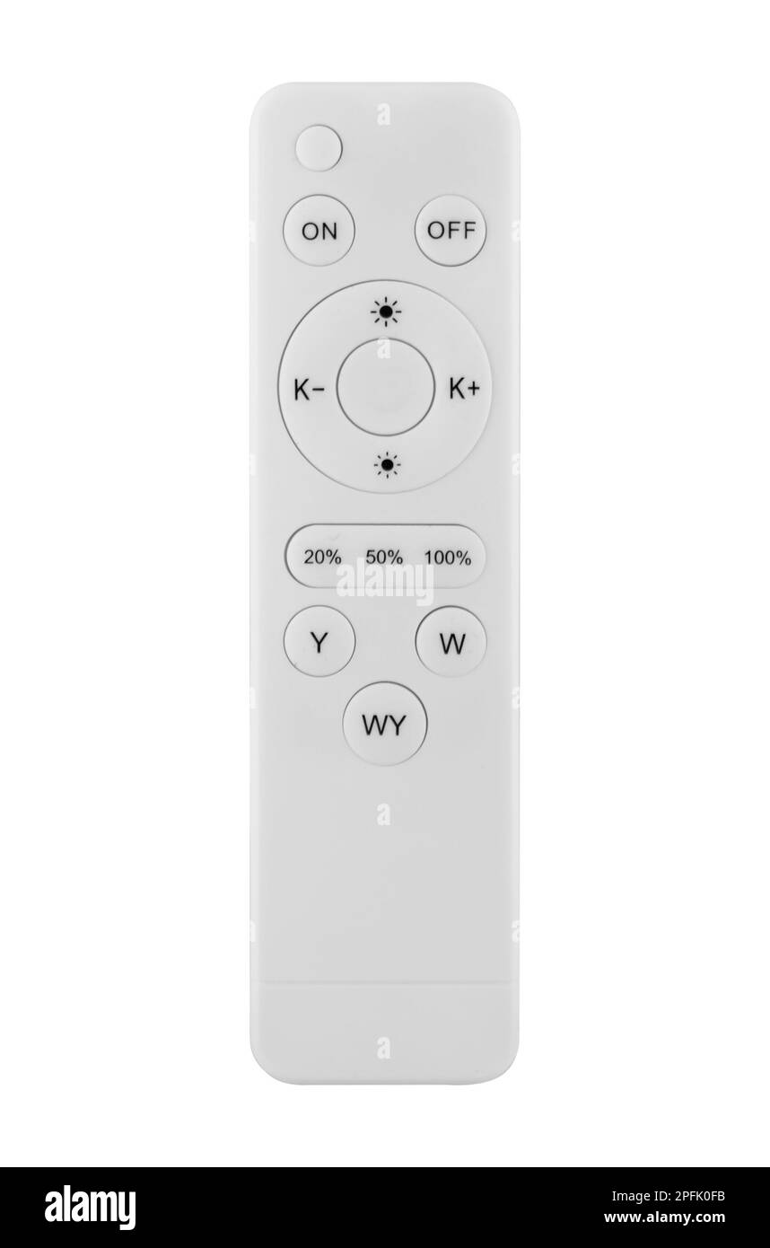 control panel for consumer electronics on white background in ...