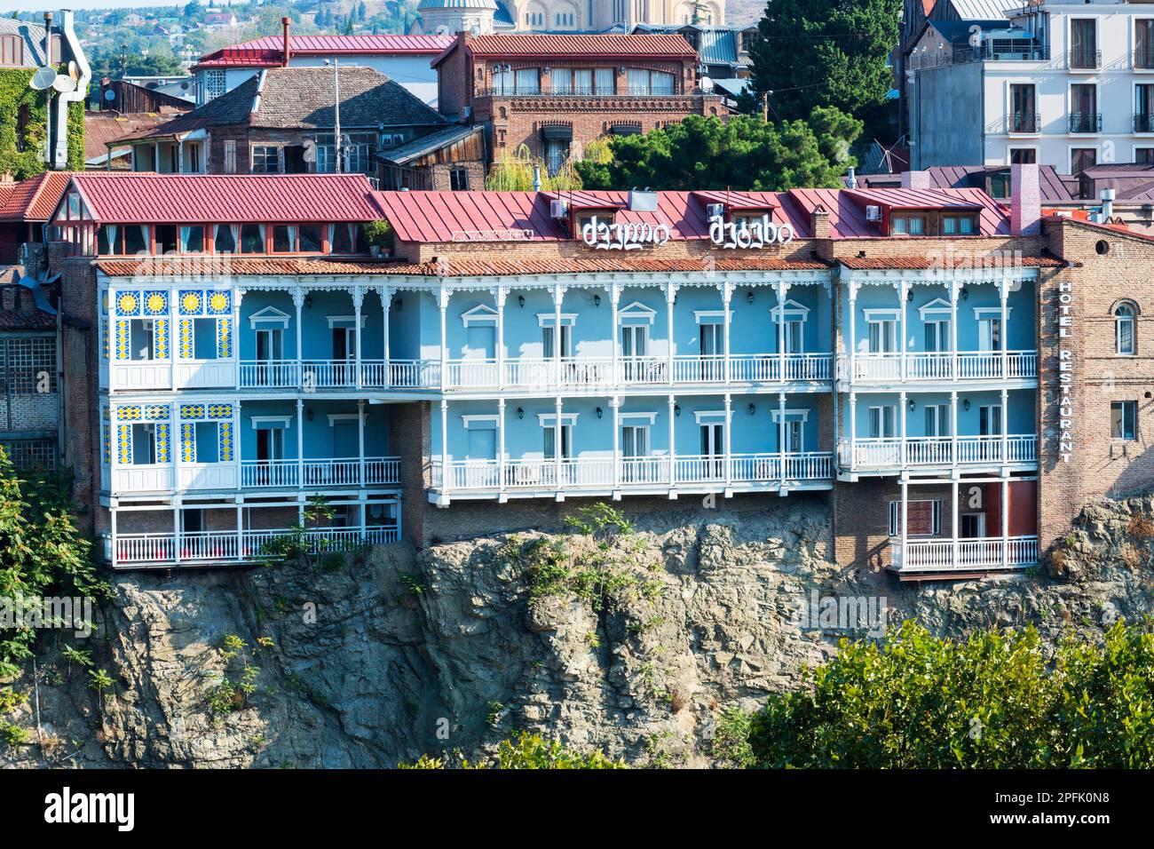 Houses in Old Tbilisi, Georgia, Caucasus, Middle East Stock Photo - Alamy