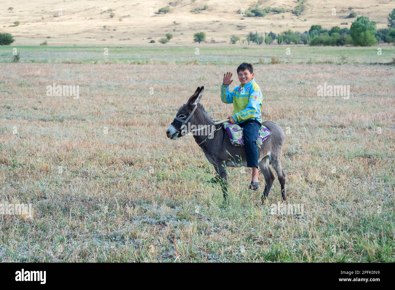 Traditional Kokpar or Buzkashi in the outskirts of Gabagly National ...