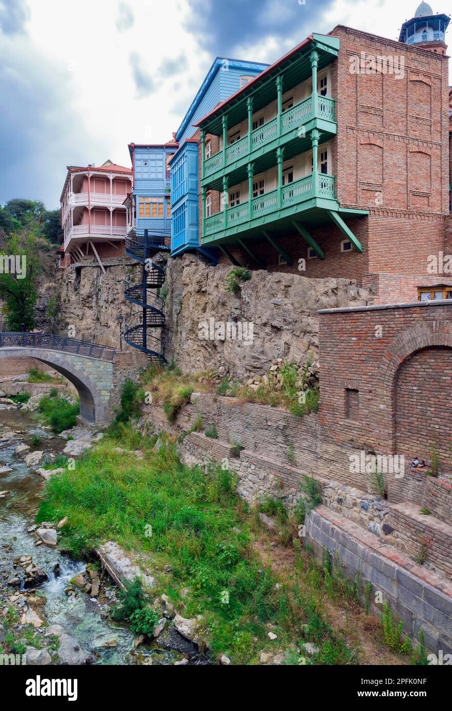 Old Tbilisi, River Gorge, Georgia, Caucasus, Middle East Stock Photo ...