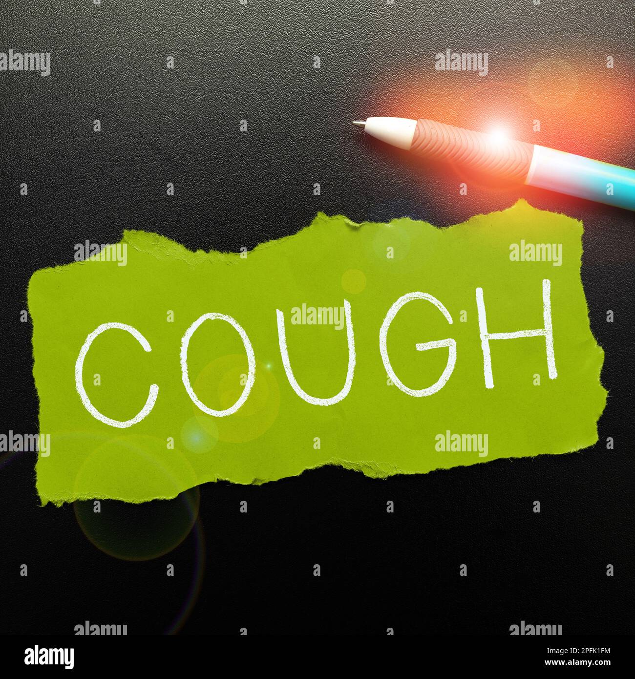 Sign displaying Cough. Word Written on sudden expulsion of air ...