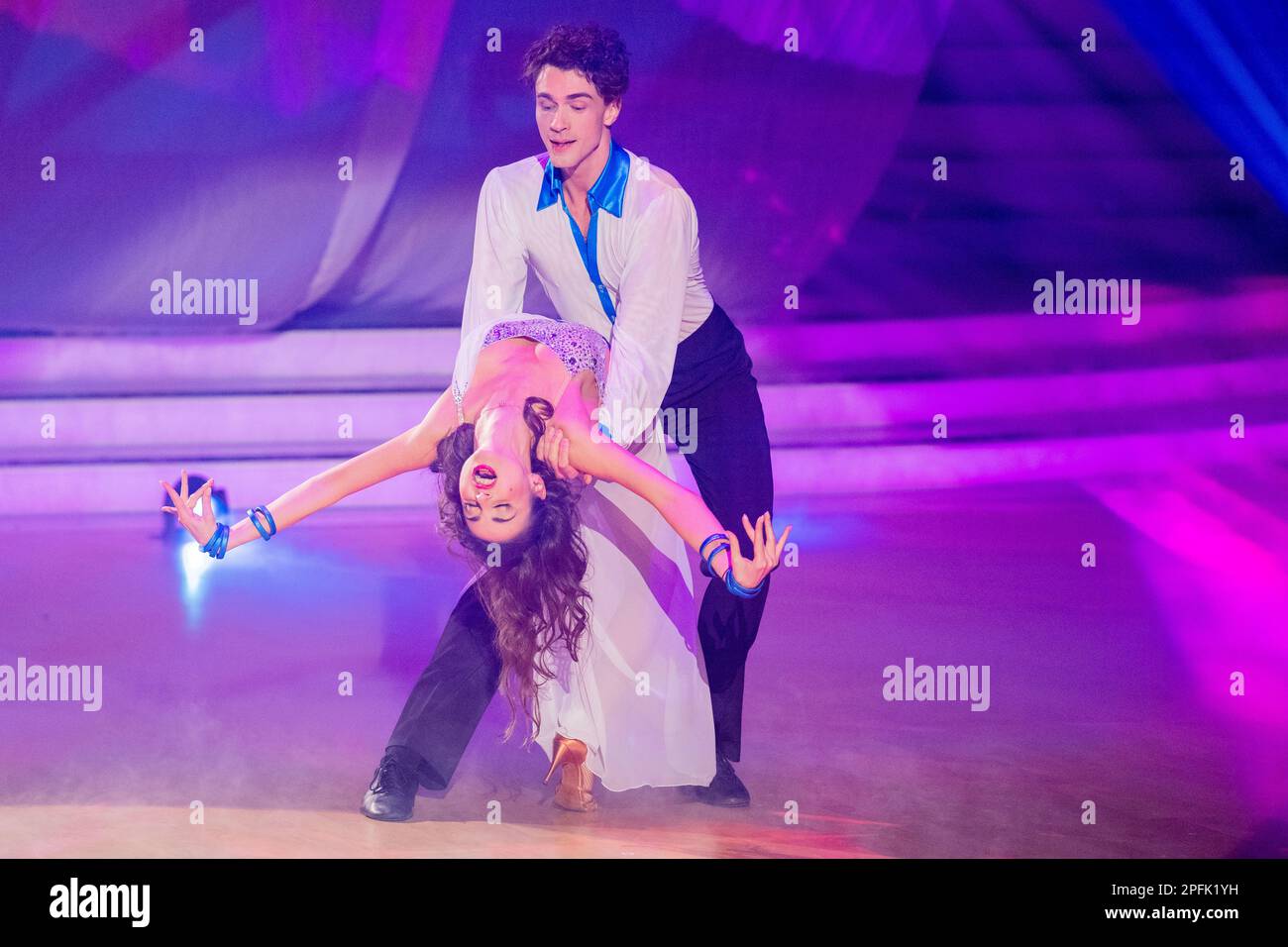 Cologne, Germany. 17th Mar, 2023. Timon Krause, mentalist, and Ekaterina Leonova, professional ...