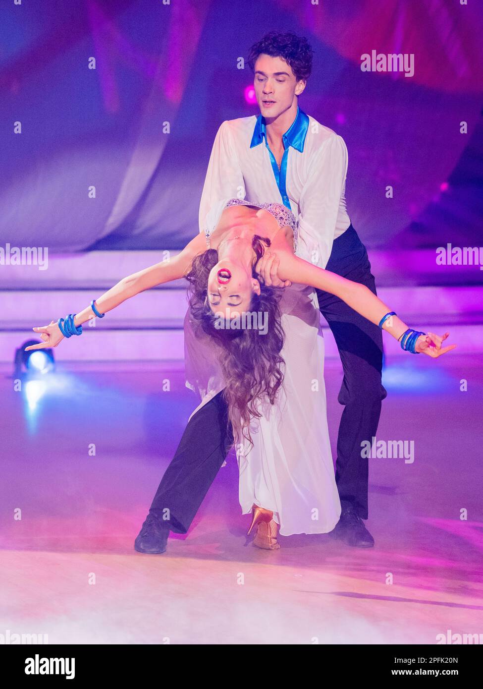 Cologne, Germany. 17th Mar, 2023. Timon Krause, mentalist, and Ekaterina Leonova, professional ...