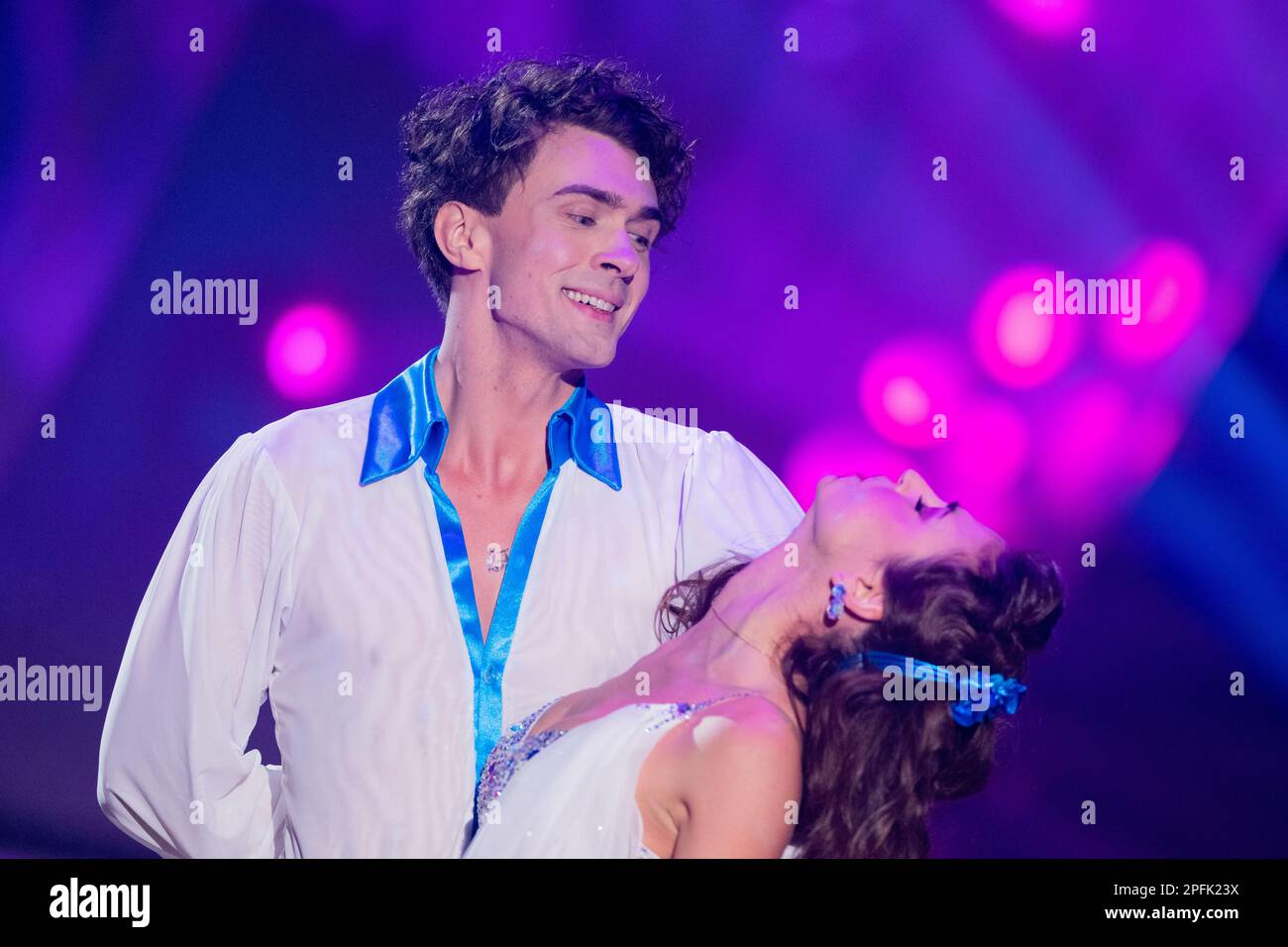 Cologne, Germany. 17th Mar, 2023. Timon Krause, mentalist, and Ekaterina Leonova, professional ...