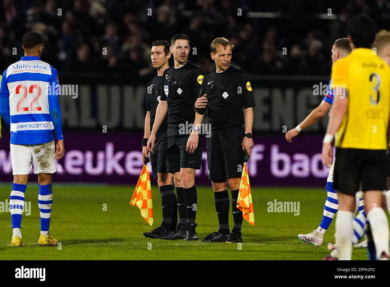 ΖWOLLE, NETHERLANDS - MARCH 18: Assistent referee Richard Brondijk ...