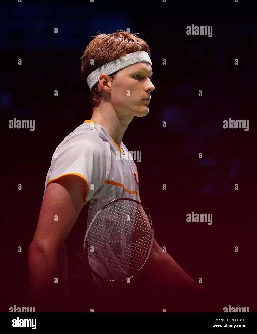 Denmark's Anders Antonsen in action against Indonesia's Anthony ...