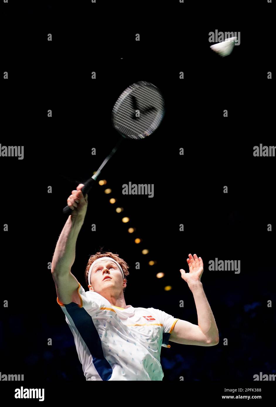 Denmark's Anders Antonsen in action against Indonesia's Anthony ... Denmark's Anders Antonsen in action against Indonesia's Anthony ...