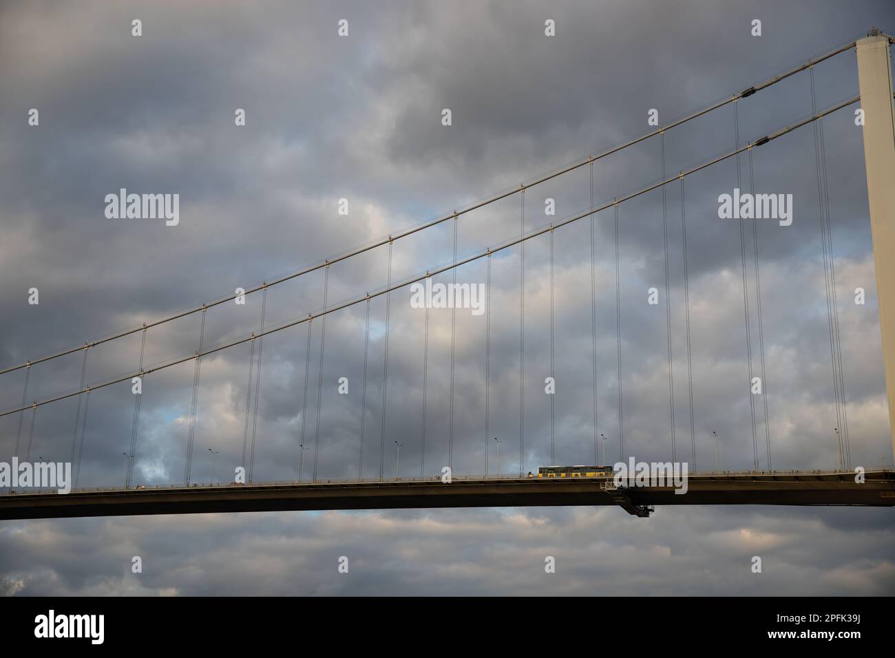 bridge photo with dramatic clouds background , geometric shaped bridge ...