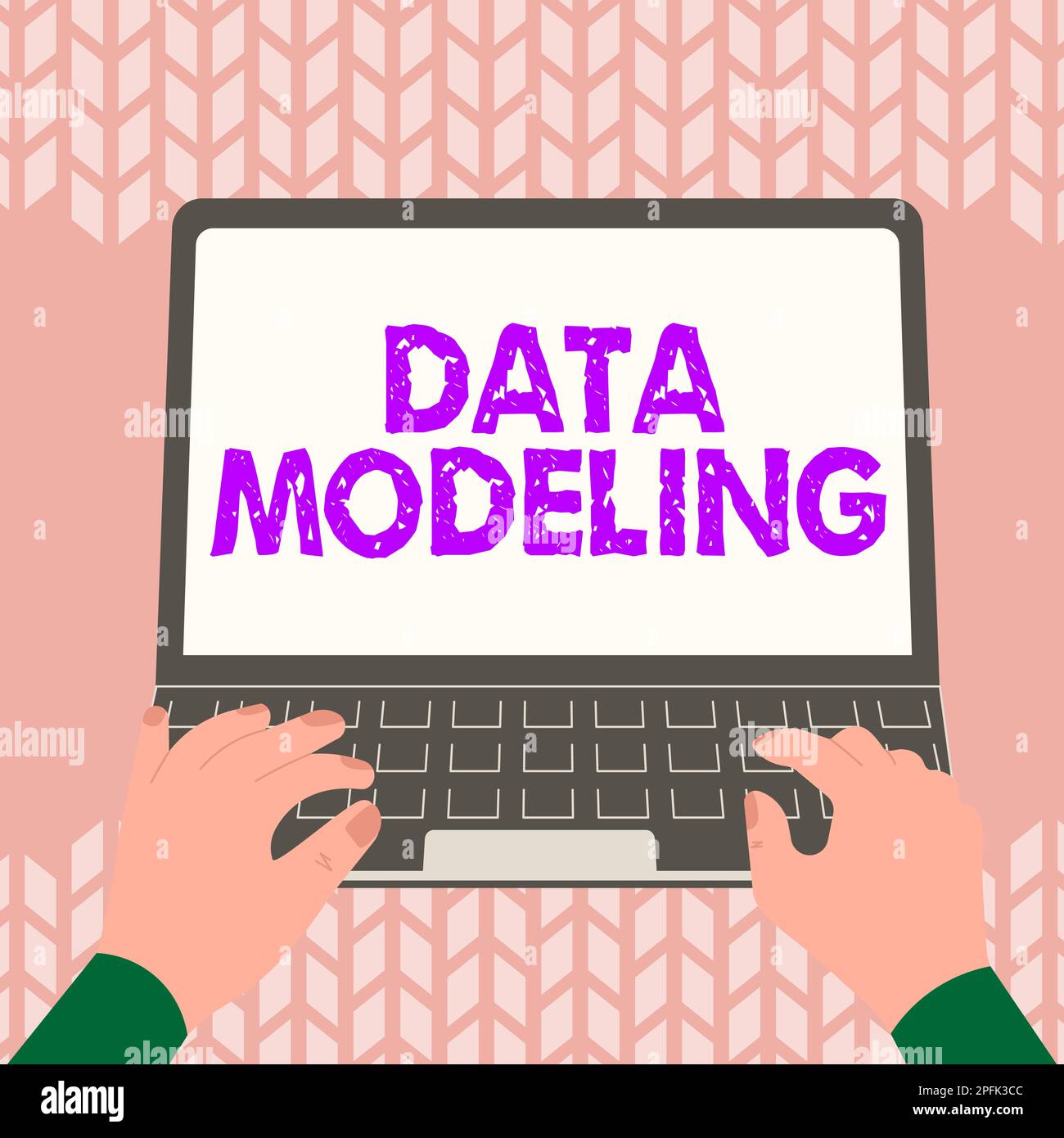Conceptual caption Data Modeling. Word Written on process of transferring data between data ...