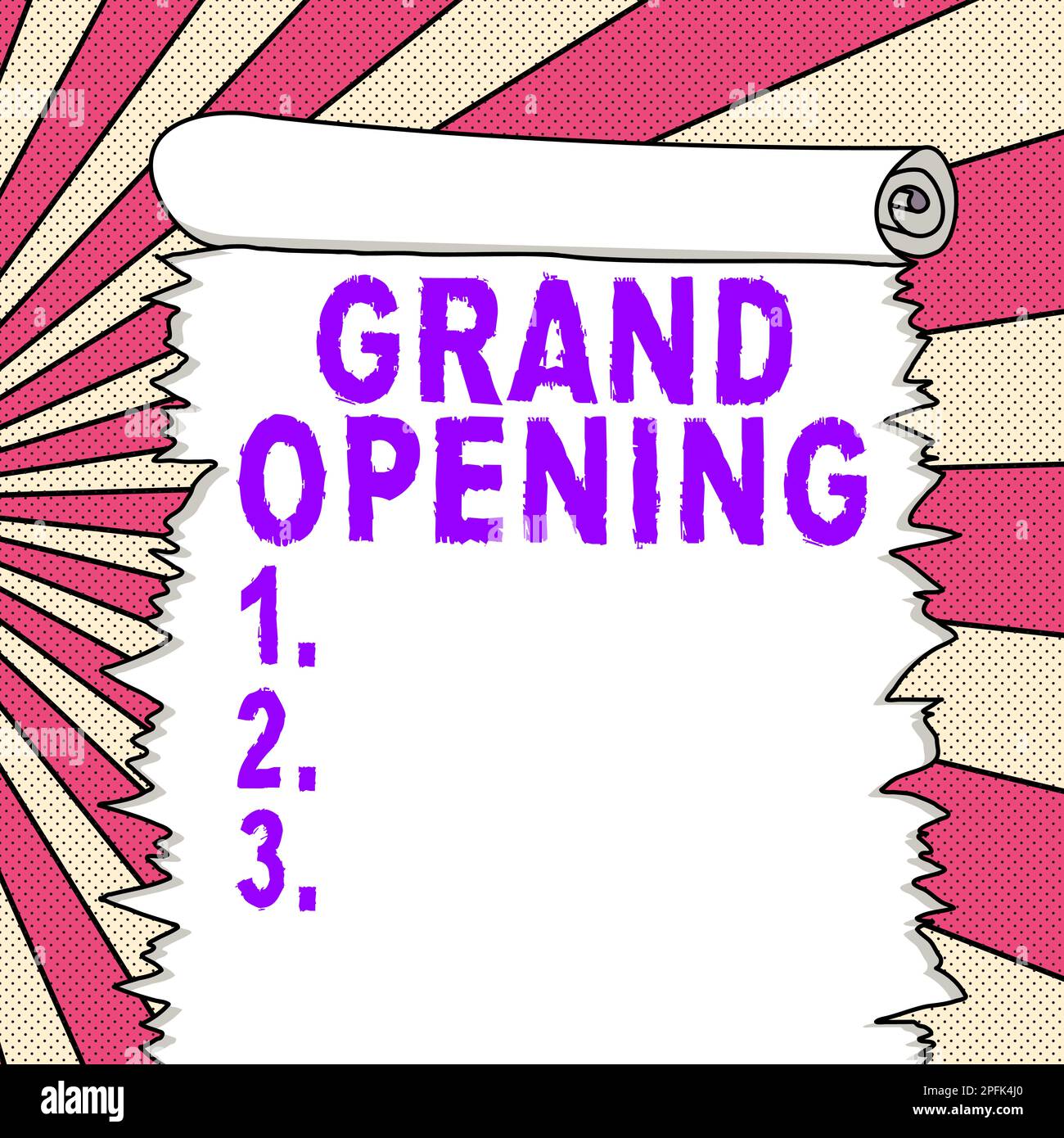 Text caption presenting Grand Opening. Business idea Ribbon Cutting New ...