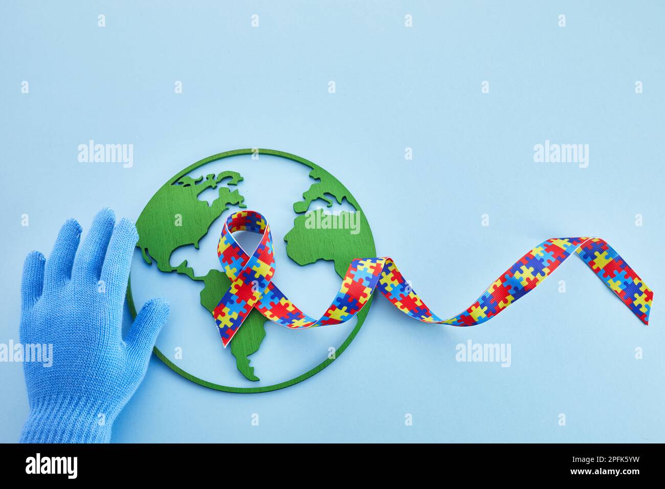 World Autism awareness and pride day or month with Puzzle pattern ...