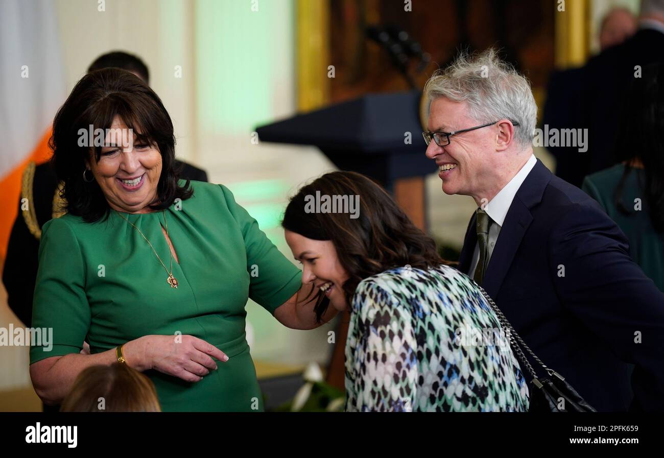 Joe Brolly and his wife Laurita Blewitt (centre) during a St Patrick's ...