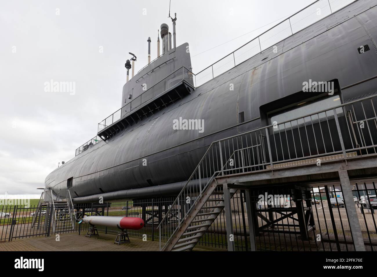 Submarine Tonijn, submarine, of the Dutch Navy, Naval Museum, Den ...