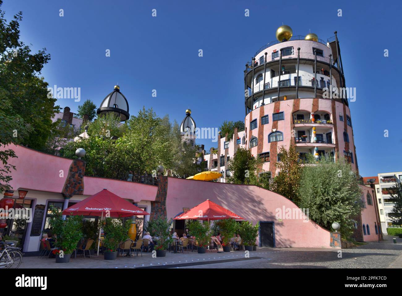 Green Citadel, Breiter Weg, Magdeburg, Saxony-Anhalt, Germany Stock ...