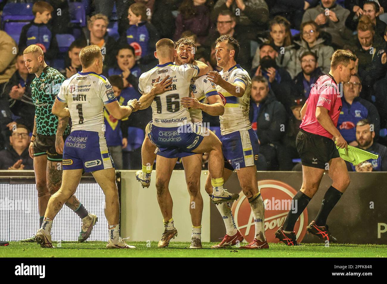 Warrington, UK. 17th Mar, 2023. Matty Ashton #5 of Warrington Wolves ...