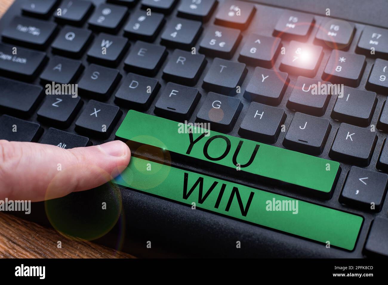 Text sign showing You Win. Business showcase be first in school race or ...