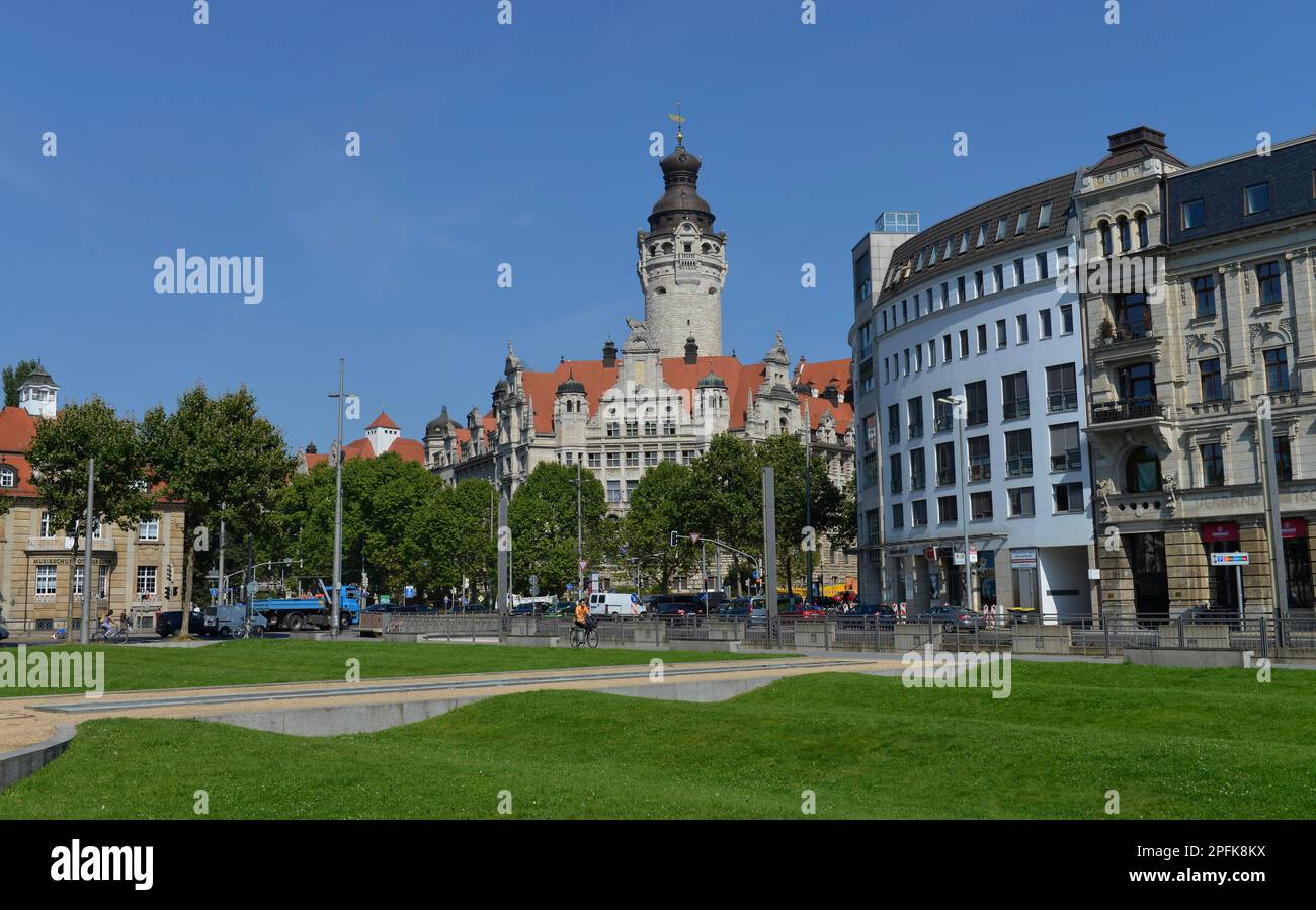 New City Hall, Martin-Luther-Ring, Leipzig, Saxony, Germany Stock Photo ...