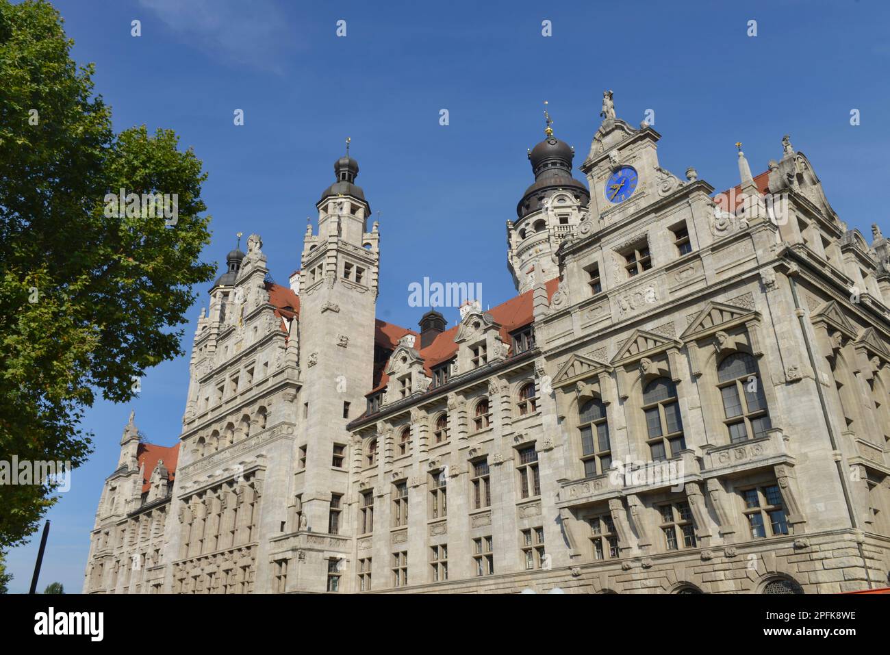 New City Hall, Martin-Luther-Ring, Leipzig, Saxony, Germany Stock Photo ...
