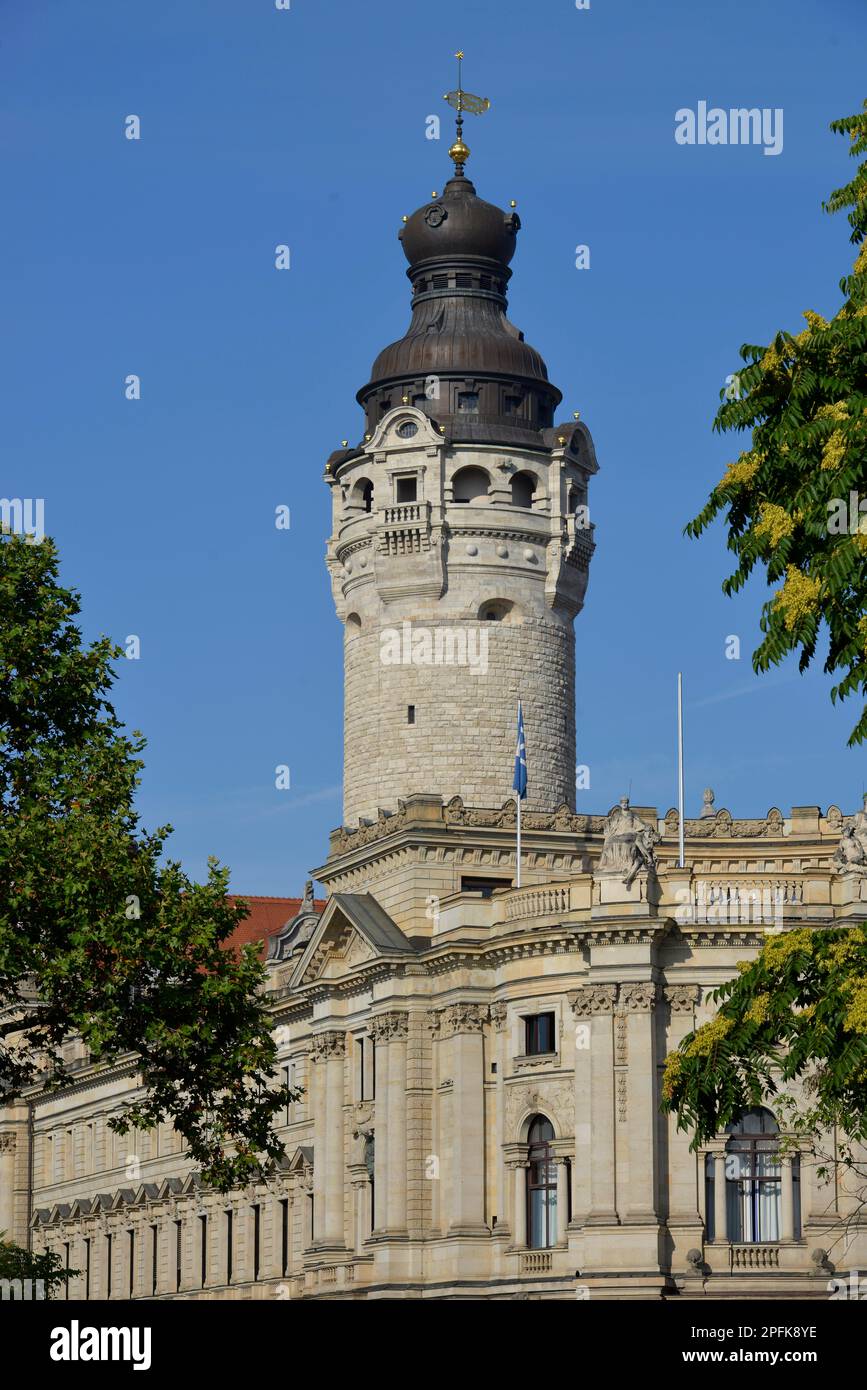 New City Hall, Martin-Luther-Ring, Leipzig, Saxony, Germany Stock Photo ...