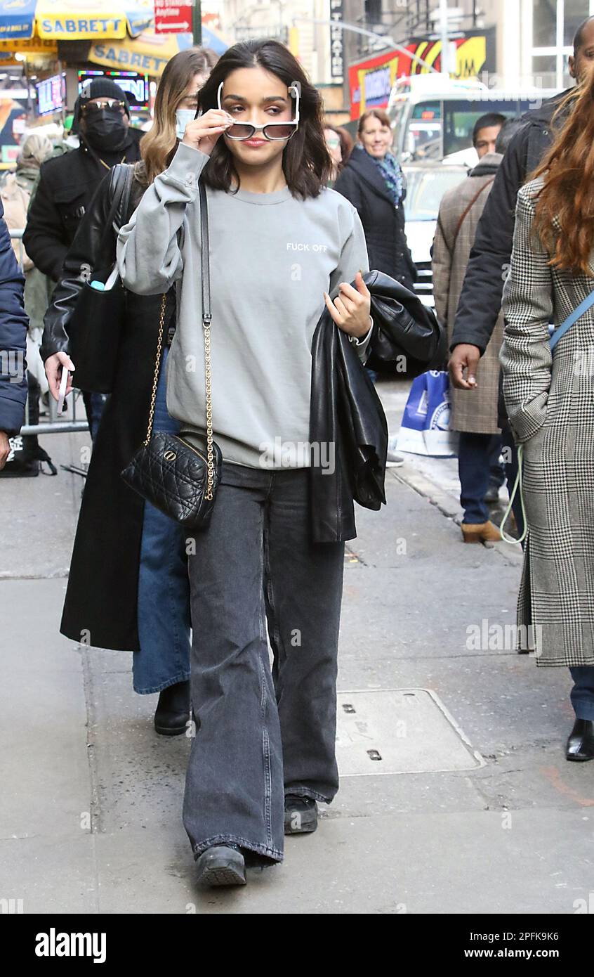 New York, NY, USA. 17th Mar, 2023. Rachel Zegler seen at Good Morning ...