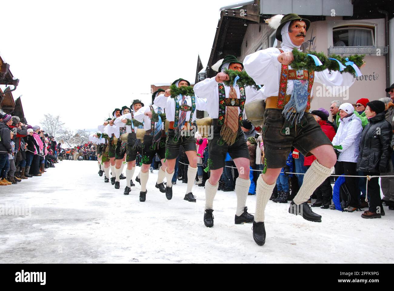 Carnival, Bell Rooster, Bell Rooster, Procession, Mittenwald, Bavaria ...