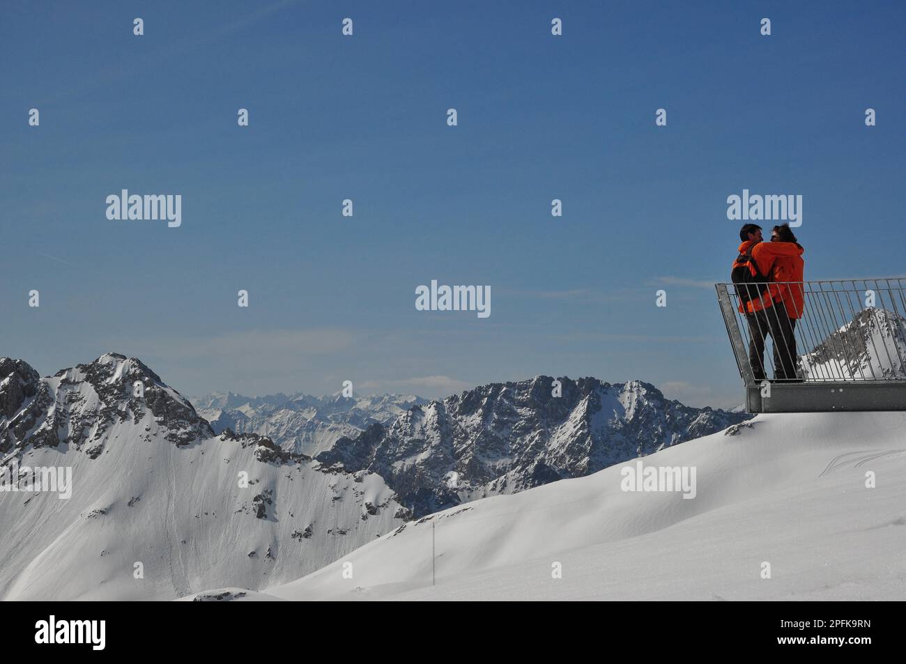 Alps, View, Platform, Zugspix, Zugspitze, Bavaria Stock Photo - Alamy