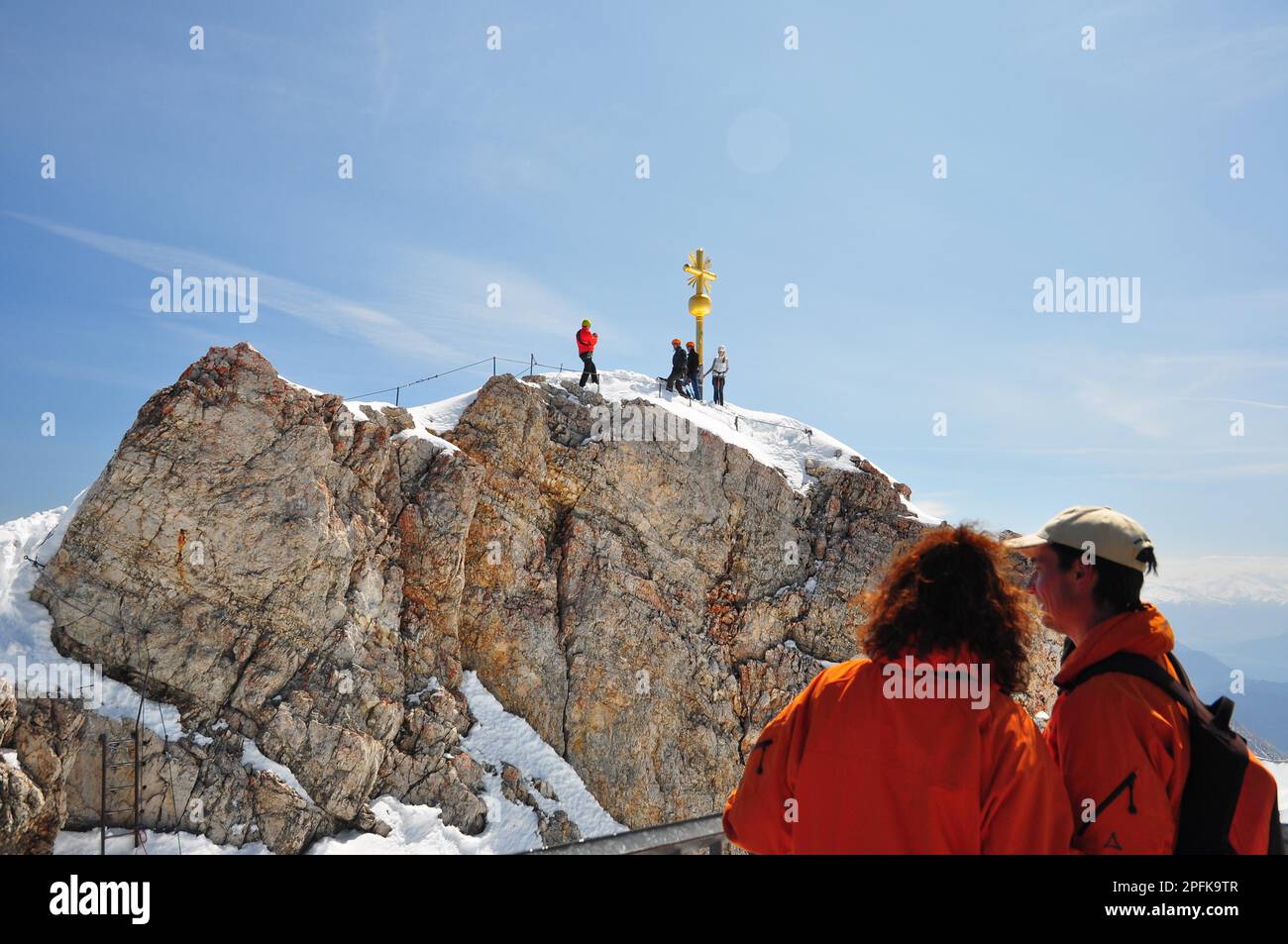 Bavaria, Zugspitze, Zugspitz summit Stock Photo - Alamy