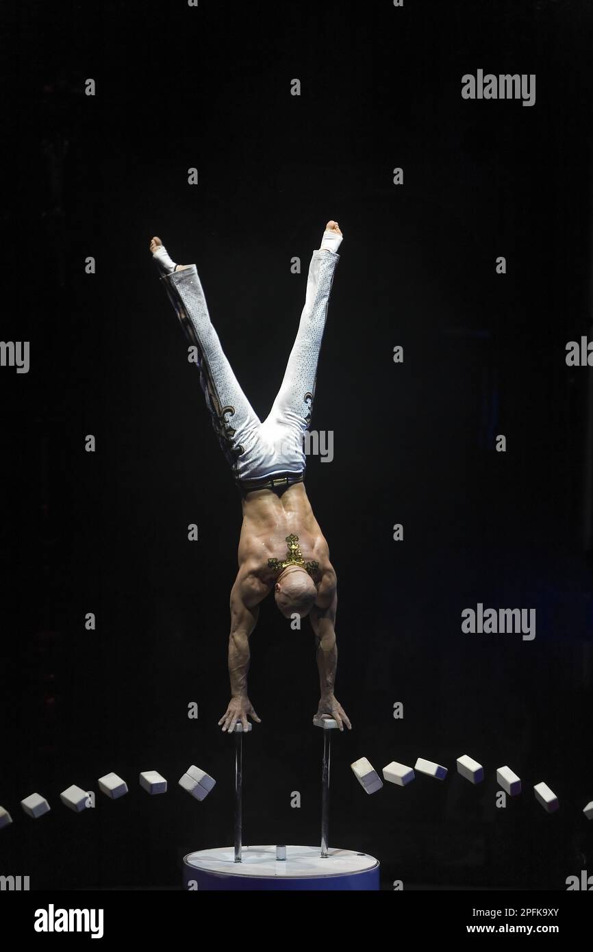 Artist in circus ring Stock Photo - Alamy