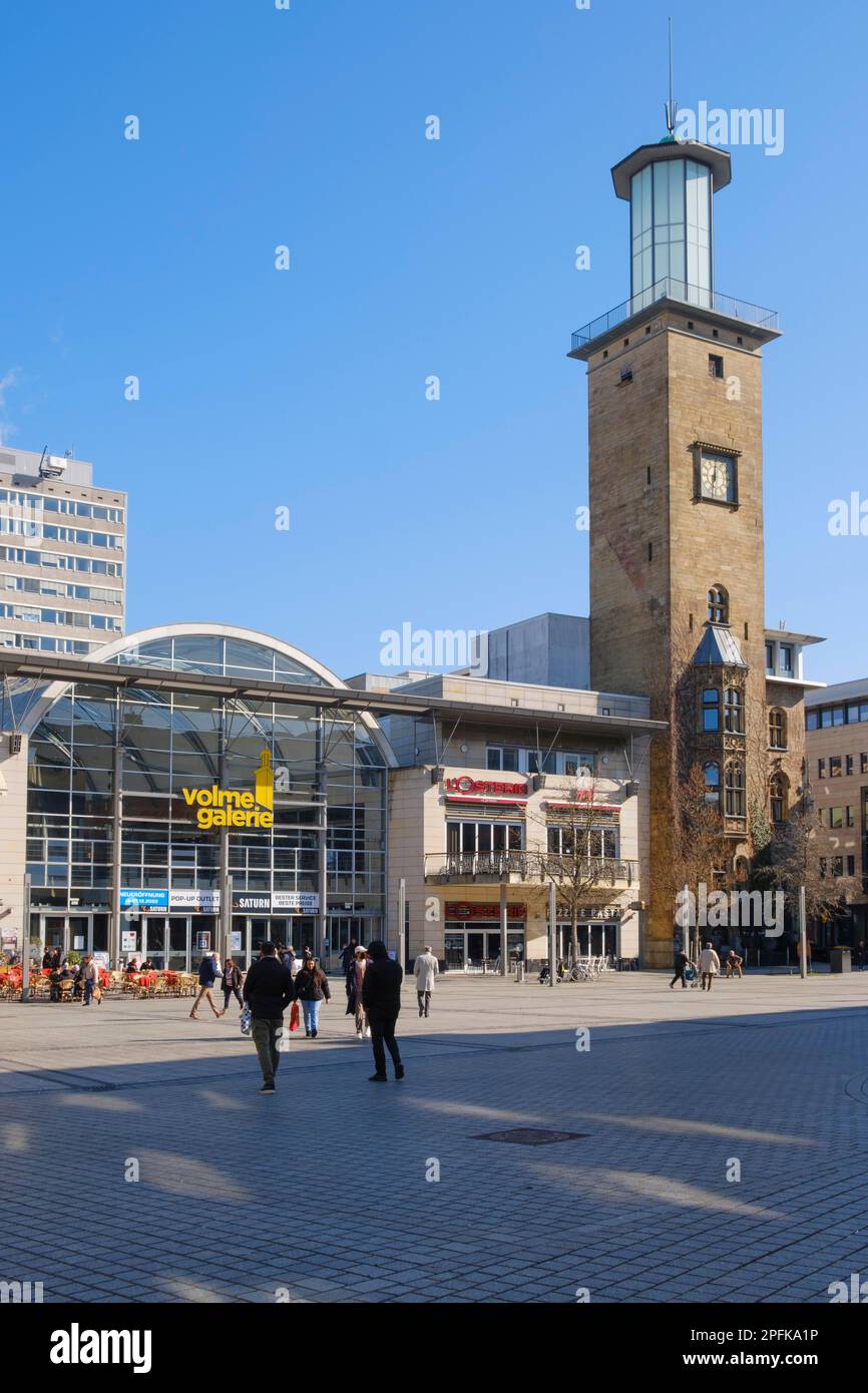 Volme Gallery and Town Hall Tower at Friedrich-Ebert-Platz, Old Town ...