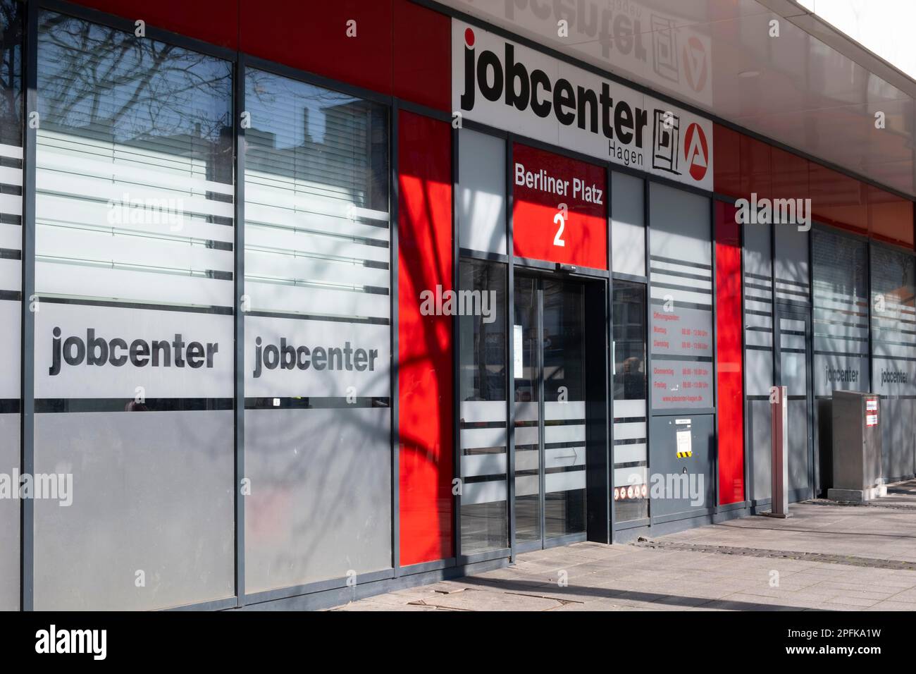 Entrance to the jobcenter, Hagen, North Rhine-Westphalia, Germany Stock ...