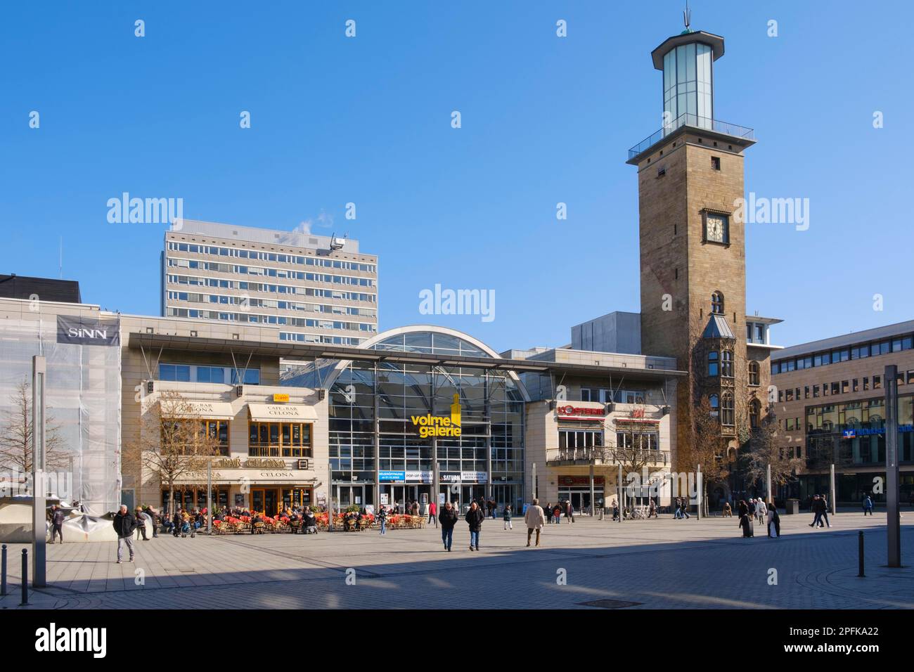 Volme Gallery and Town Hall Tower at Friedrich-Ebert-Platz, Old Town ...