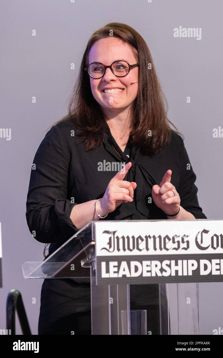 SNP leadership candidate Kate Forbes taking part in the SNP leadership ...