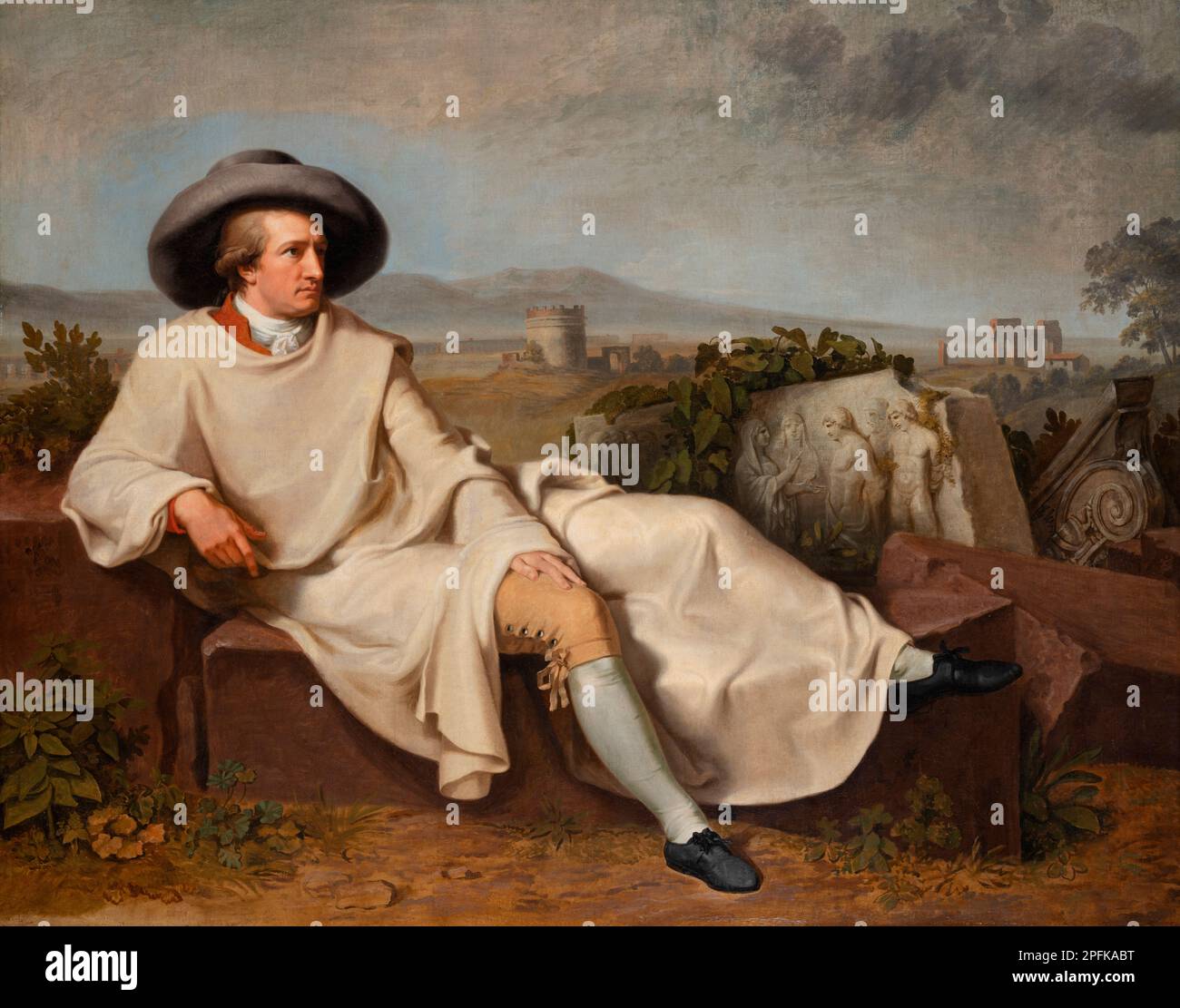 JOHANN HEINRICH WILHELM TISCHBEIN Goethe in the Roman Campagna, 1787 ...