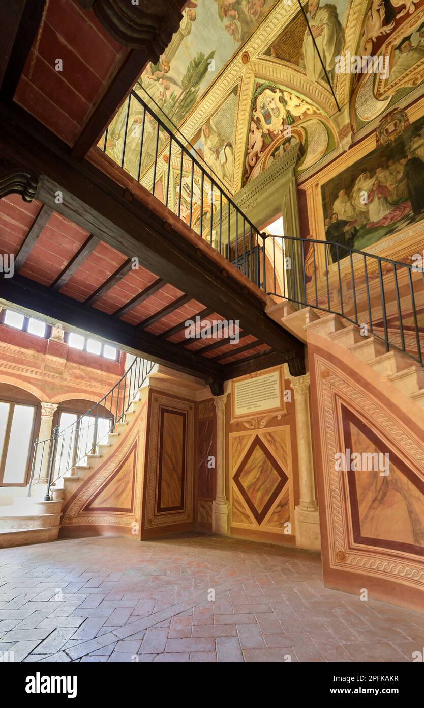 Inside the Abbey of Monte Oliveto Maggiore Stock Photo - Alamy