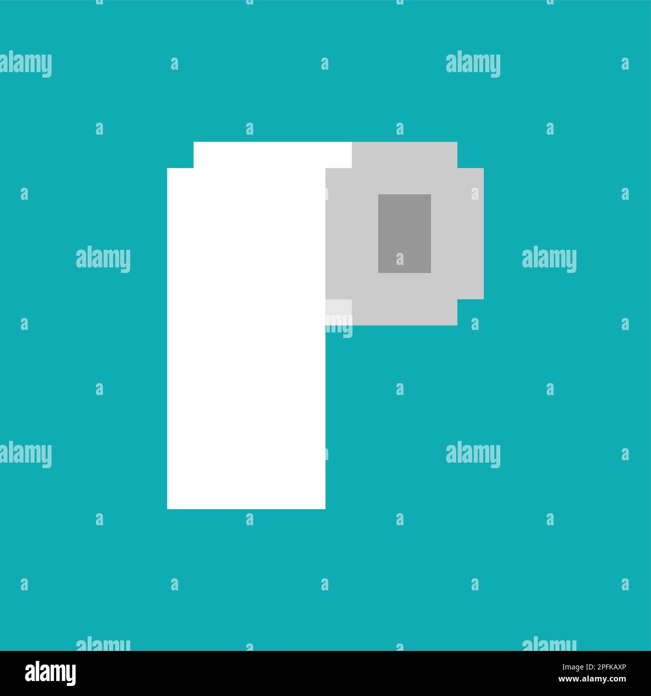 Toilet paper roll pixel art. 8 bit Toilet paper pixelated Stock Vector ...