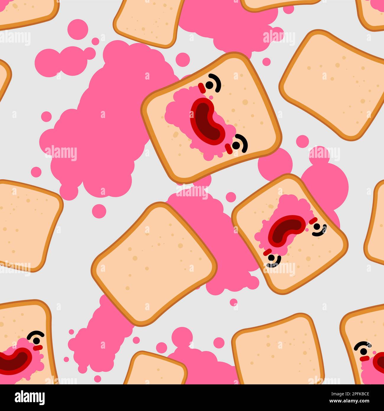Cute bread slice cartoon character Stock Vector Images - Alamy
