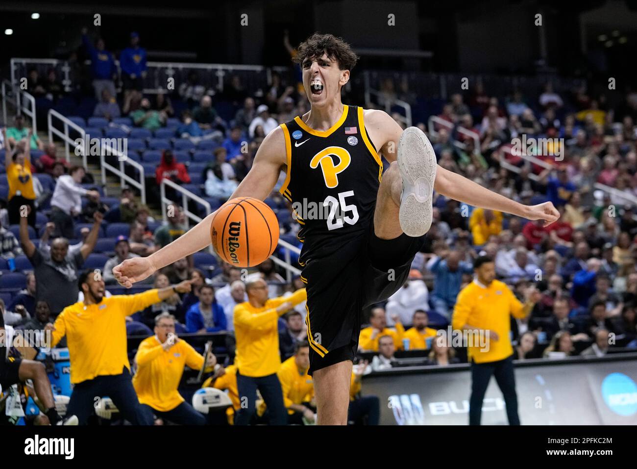Pittsburgh forward Guillermo Diaz Graham (25) reacts after scoring ...