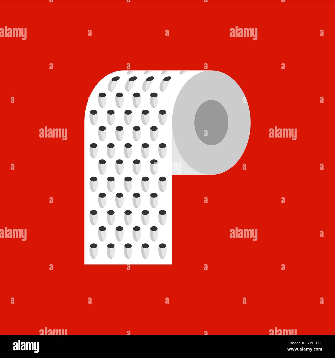 Toilet paper grater. Concept of pain and suffering Stock Vector Image ...